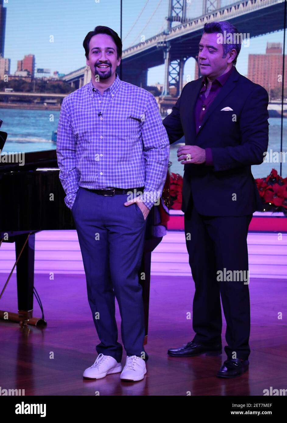 MIAMI, FL - DECEMBER 19: Hector Sandarti and Lin-Manuel Miranda are ...