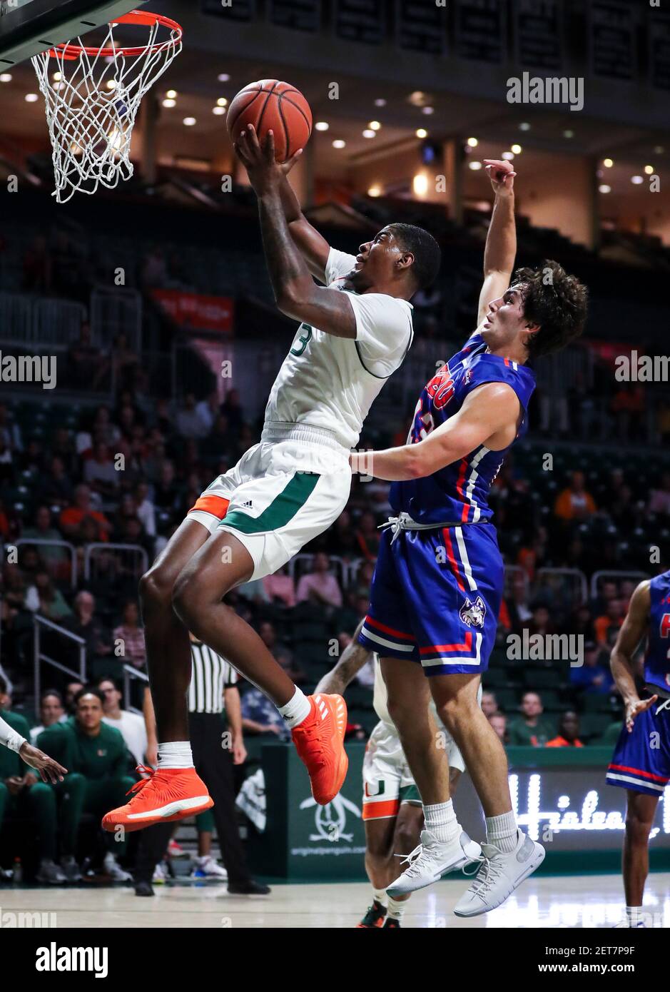 December 19, 2018: Miami Hurricanes guard Anthony Lawrence II (3) goes ...