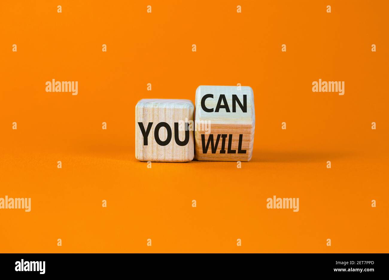 You can and will symbol. Turned a wooden cube and changed words you can ...