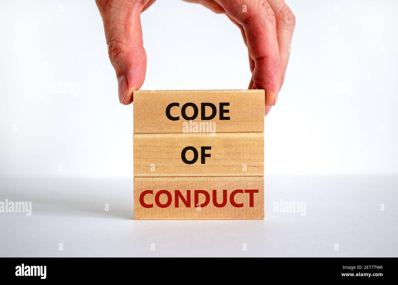 Code of conduct symbol. Concept words 'Code of conduct' on wooden ...