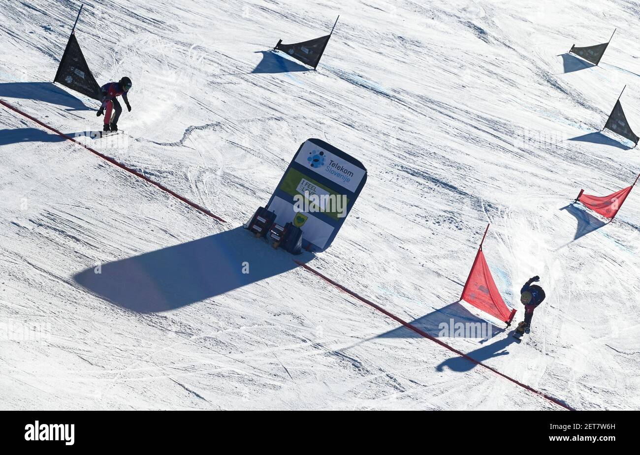 Selina Joerg of Germany and Claudia Riegler of Austria compete during ...