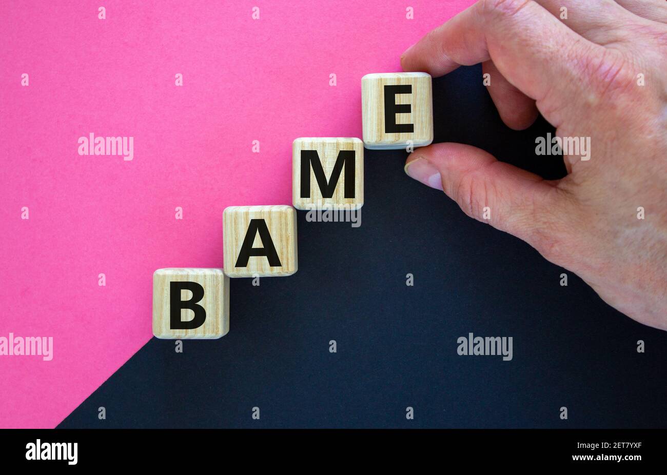 BAME symbol. Abbreviation BAME, black, asian and minority ethnic on ...