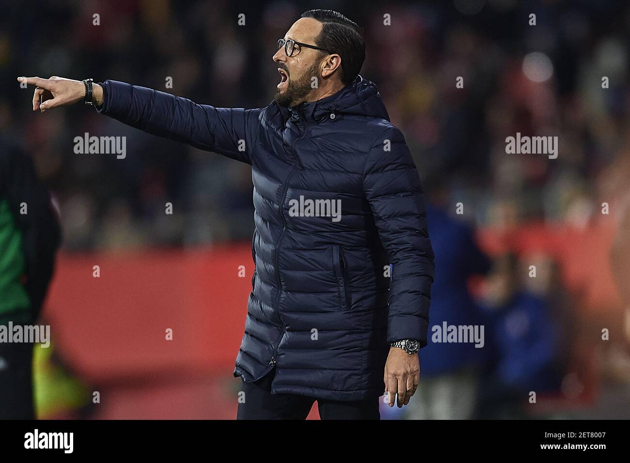 Getafe CF manager Pepe Bordalas during the match between Girona CF vs ...