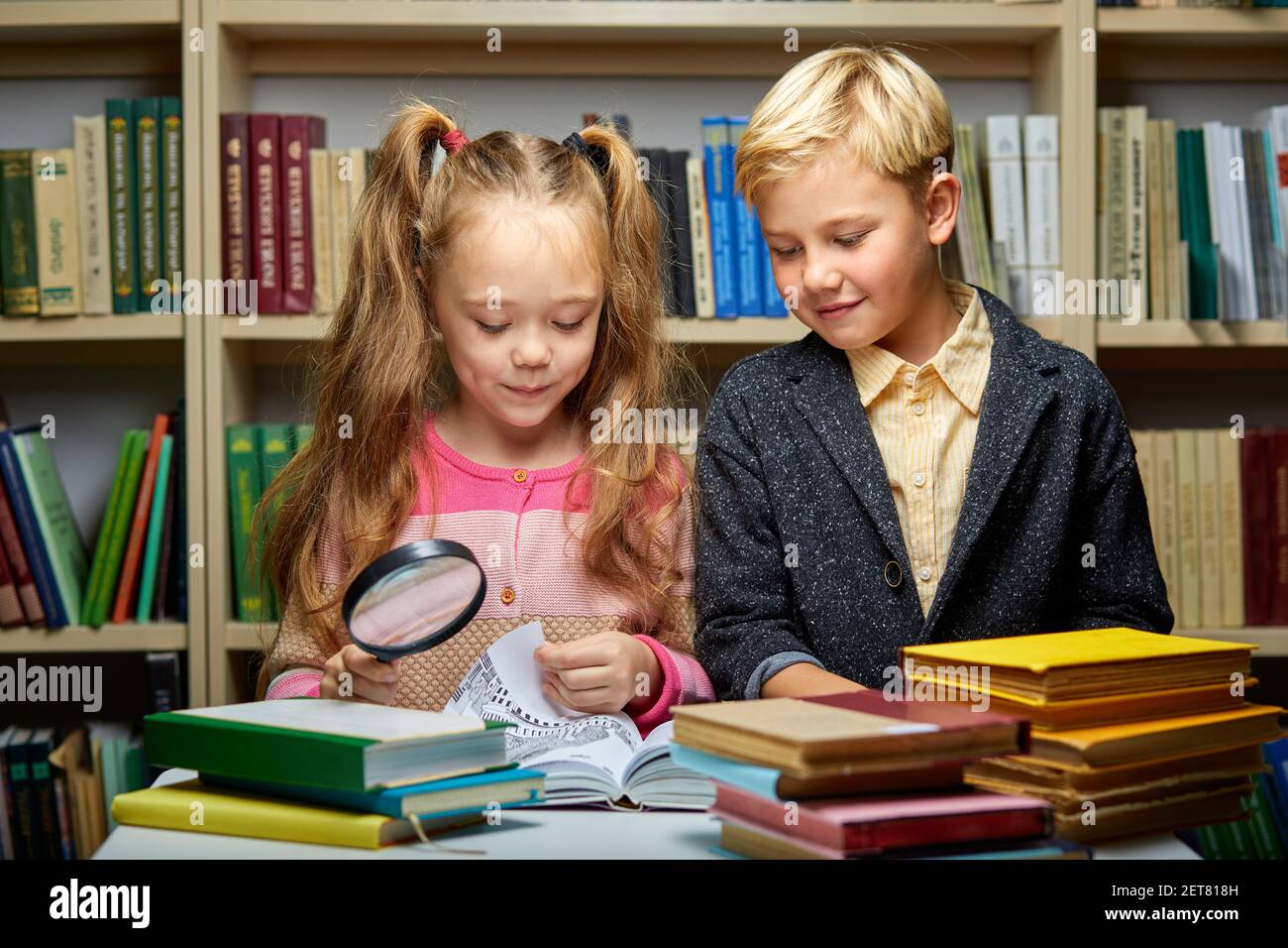 Kids Reading In Library