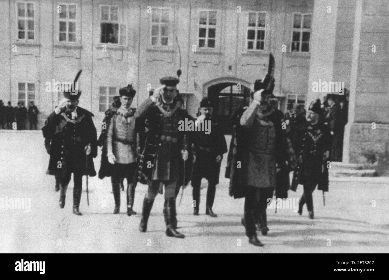 Pavao Rauch and dignitaries in Zagreb Stock Photo - Alamy