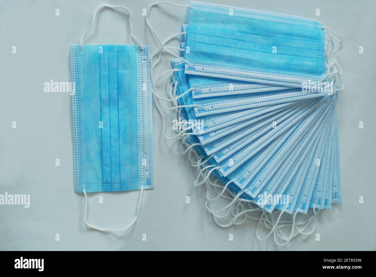 blue safety face masks isolated,pandemic Covid 19,infection protective ...