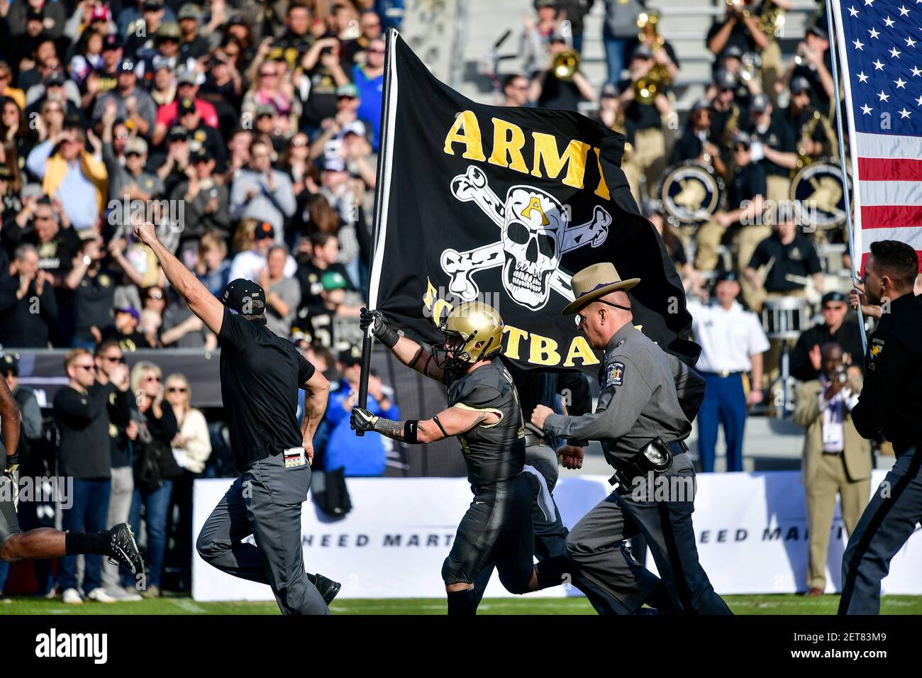 Army team takes the field during the Lockheed Martin Armed Forces Bowl ...