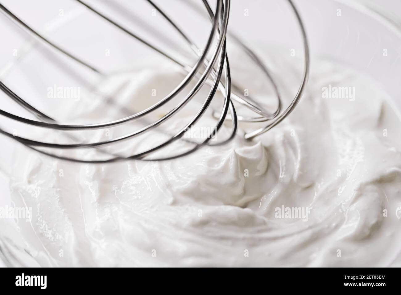 Homemade organic whipped cream, product texture closeup Stock Photo - Alamy