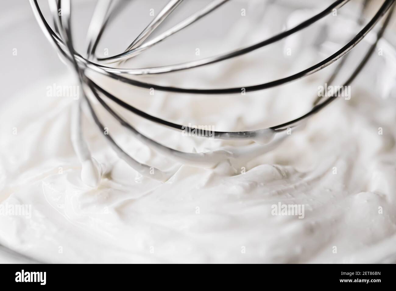Homemade organic whipped cream, product texture closeup Stock Photo - Alamy