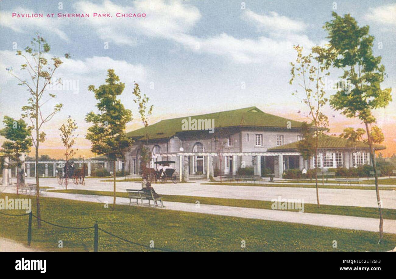 Pavilion At Sherman Park, Chicago Stock Photo - Alamy