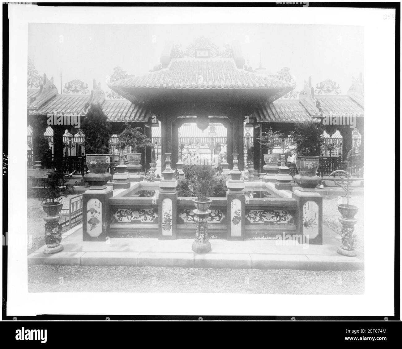 Pavilion of Cochinchine courtyard, Paris Exposition, 1889 Stock Photo ...