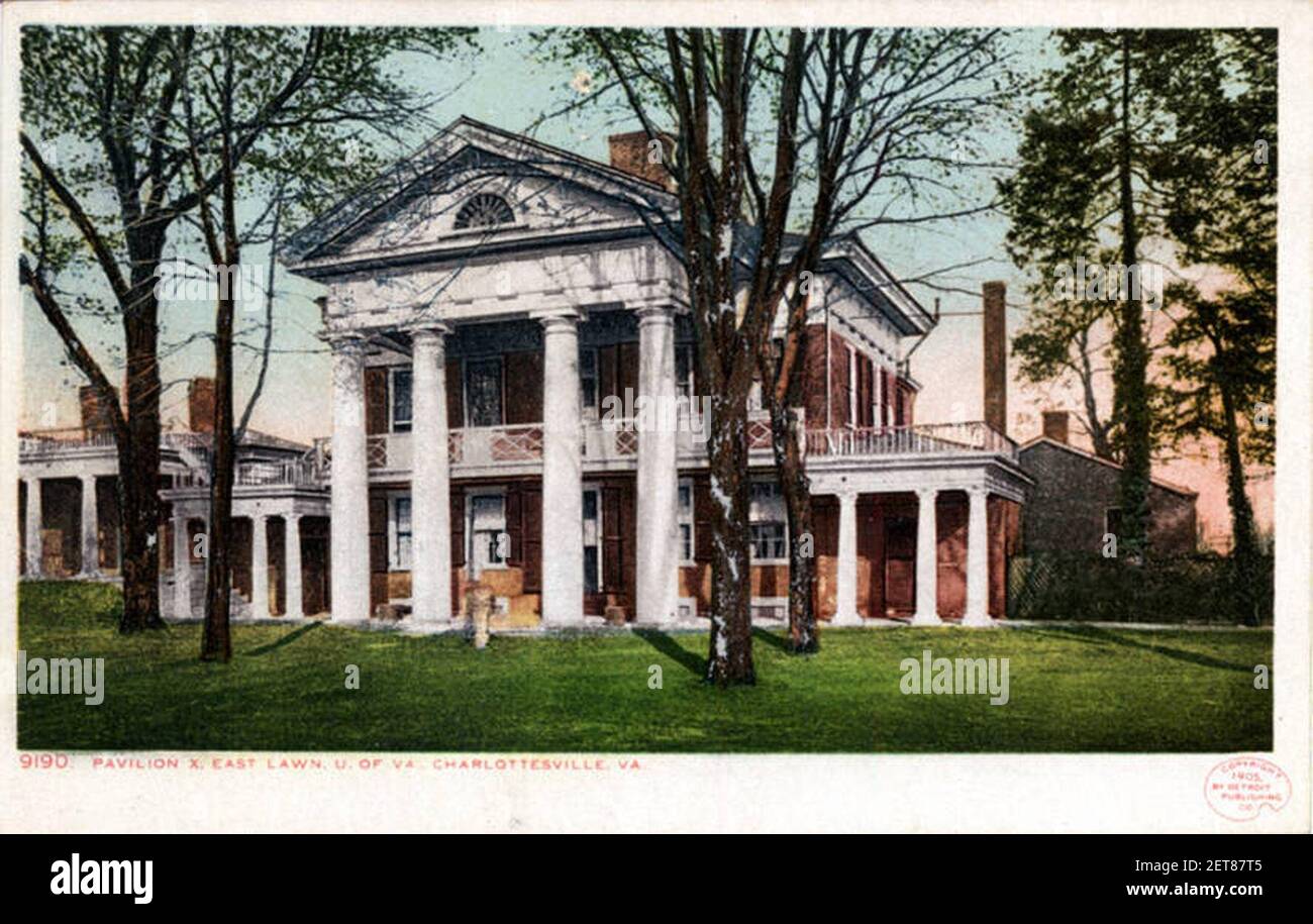 Pavilion X, east lawn, U of VA Stock Photo - Alamy