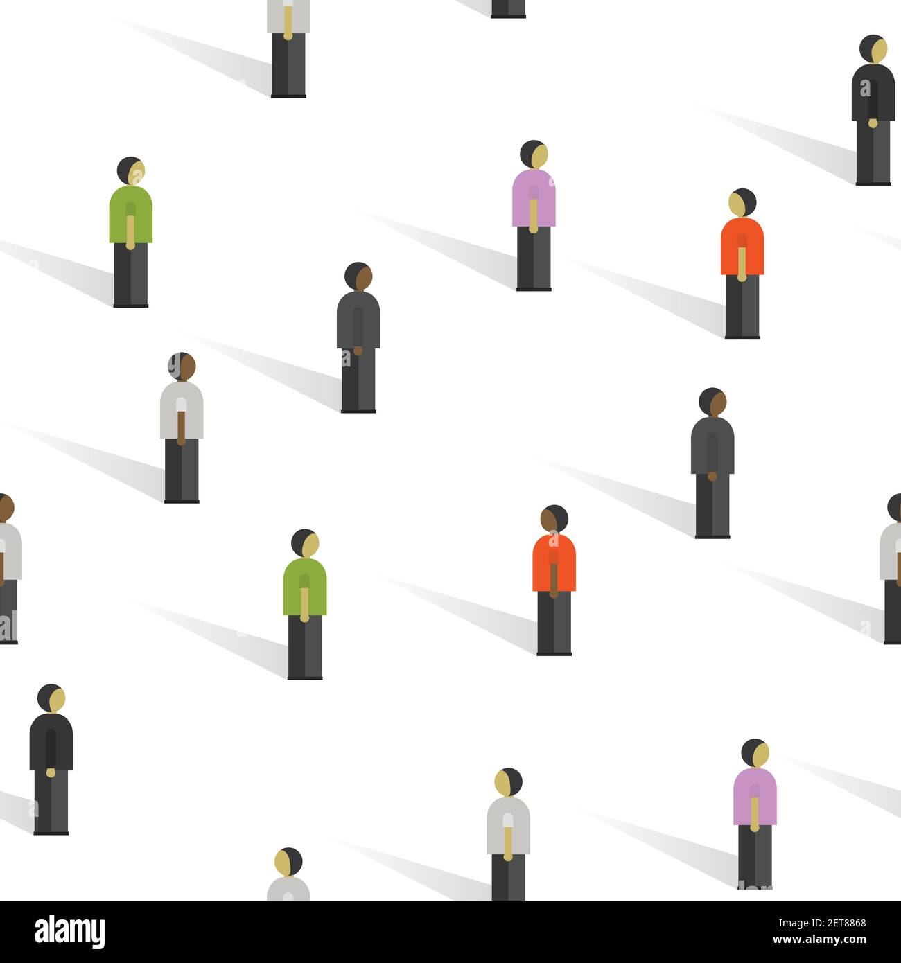 Seamless pattern with different Businessman,simple human characters ...