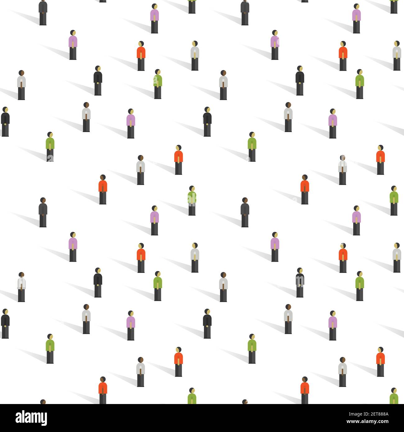 Seamless pattern with different Businessman,simple human characters ...