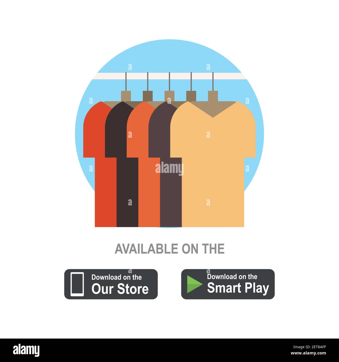 Online t-shirt shop,Mobile app logo or icon,template flat design ...