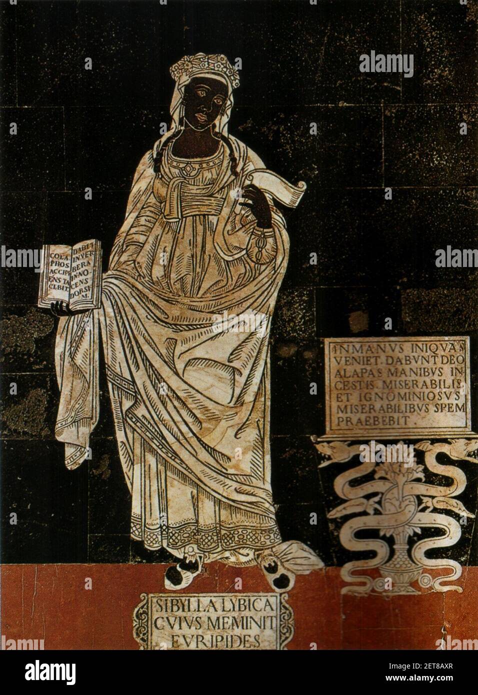 Pavimento di siena, sibilla libica Stock Photo - Alamy