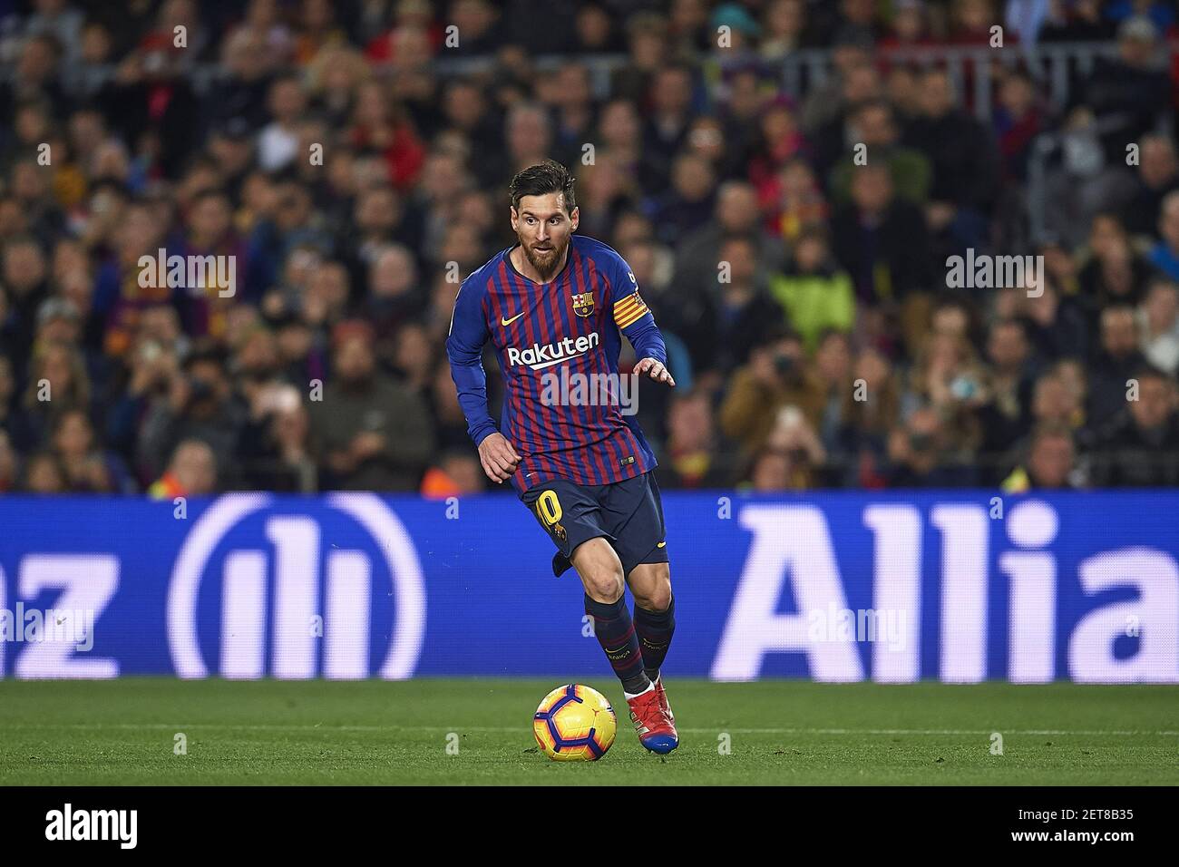 Lionel Messi of FC Barcelona during the match between FC Barcelona v RC ...