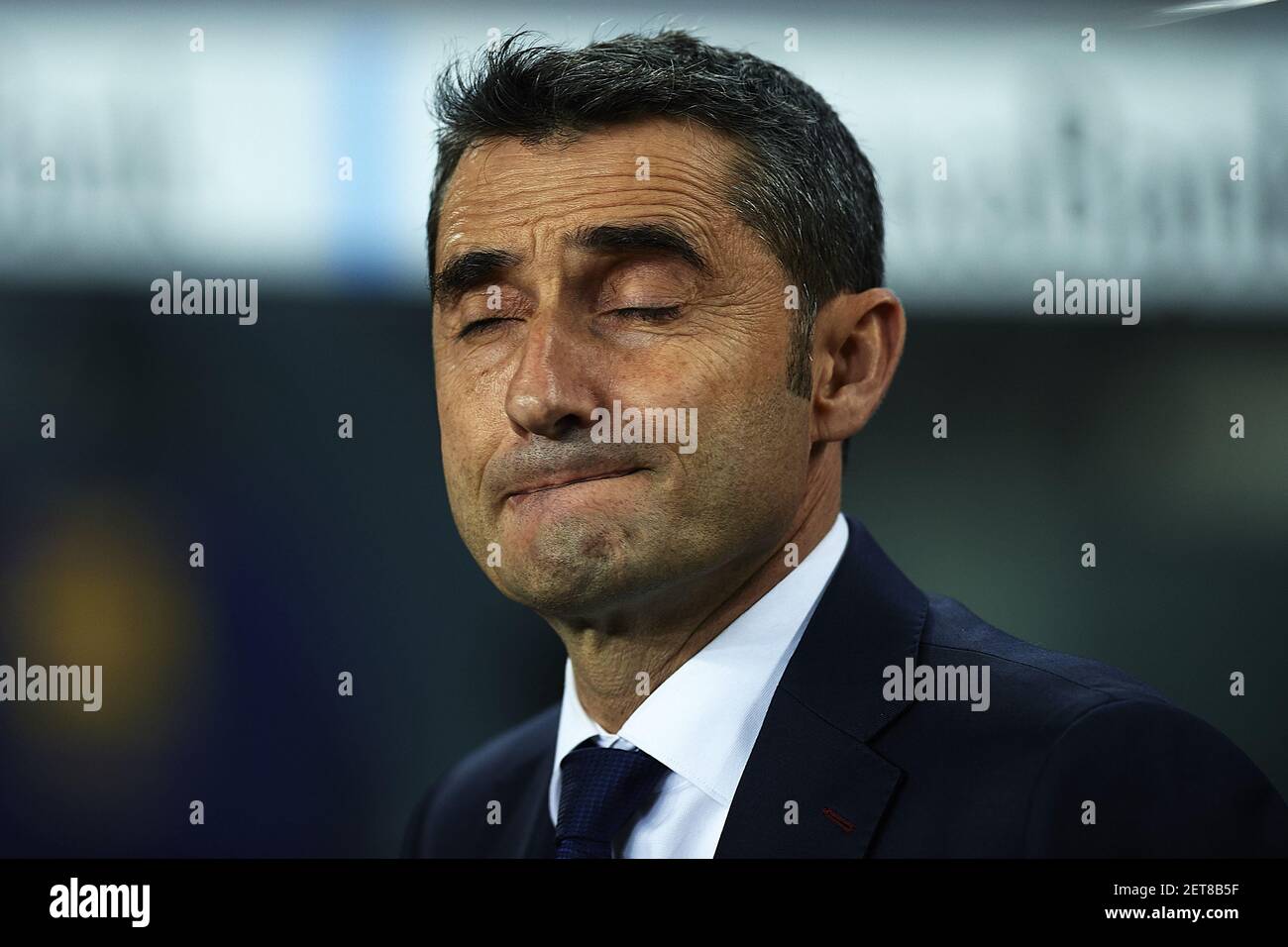 FC Barcelona manager Ernesto Valverde during the match between FC ...