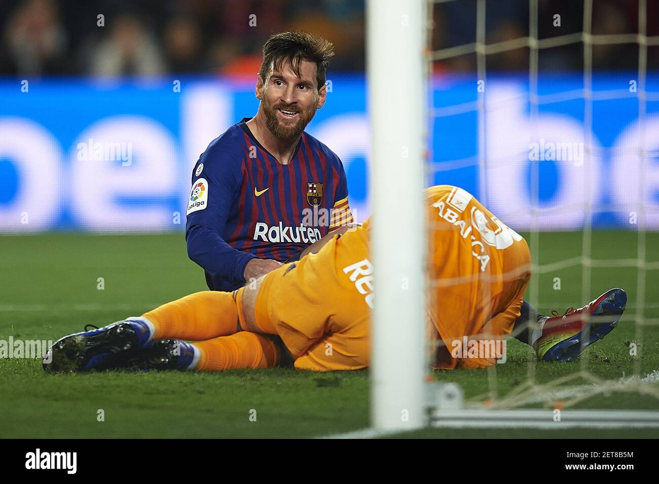 Lionel Messi of FC Barcelona during the match between FC Barcelona v RC ...