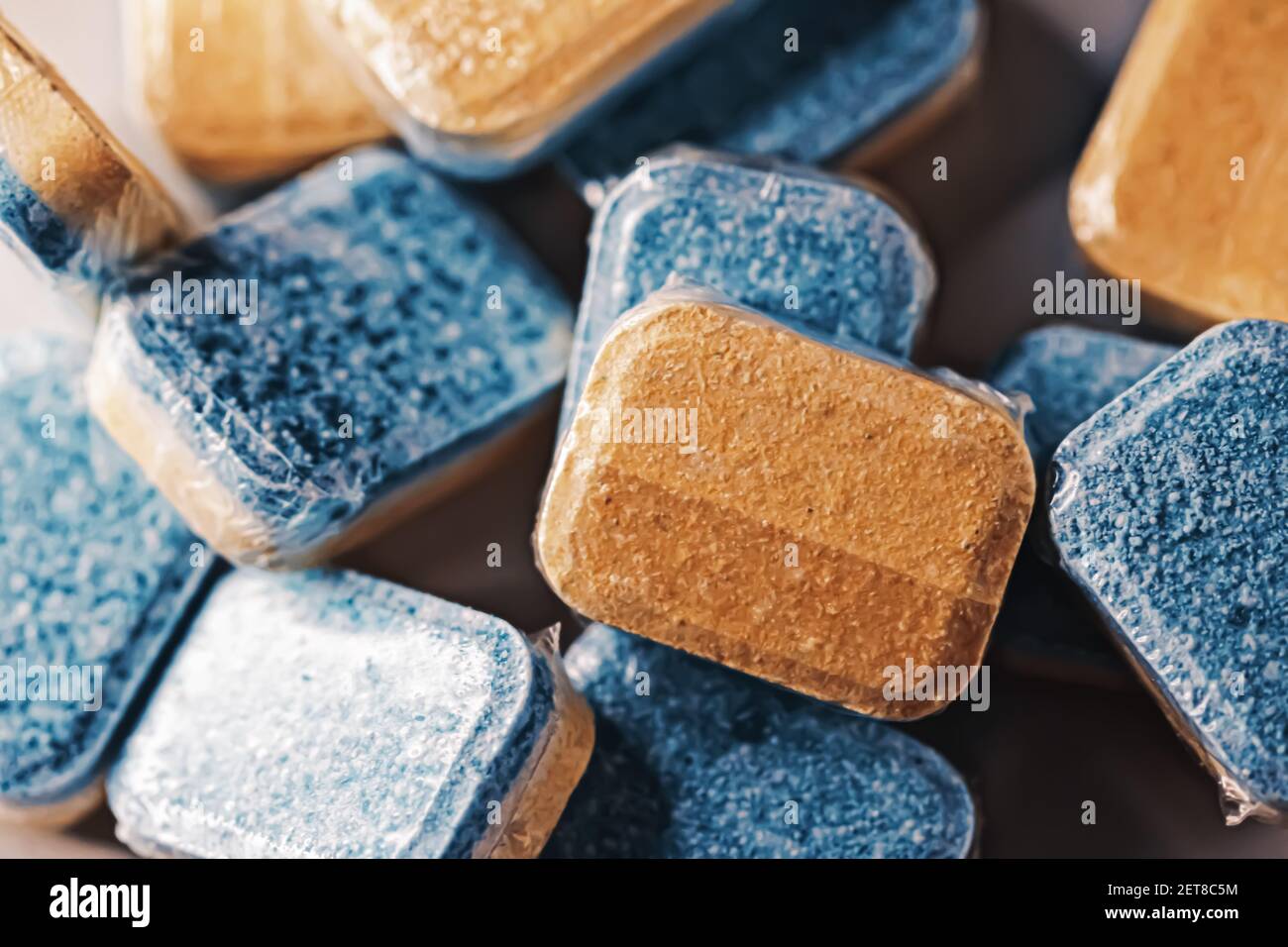 Dishwasher detergent tablets, household and cleaning product closeup Stock Photo - Alamy
