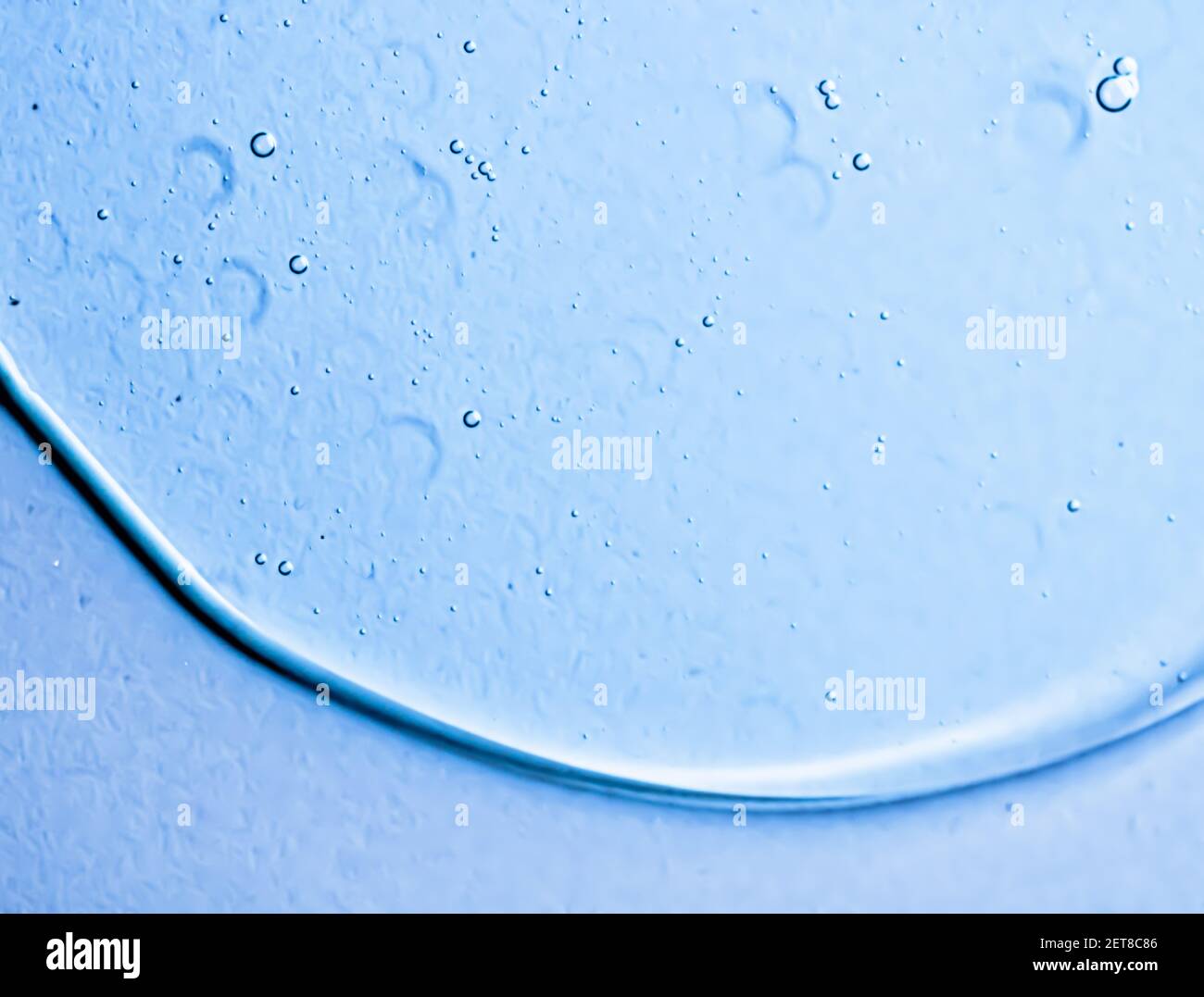 Blue gel texture on glass as cosmetics background, hygiene and science ...