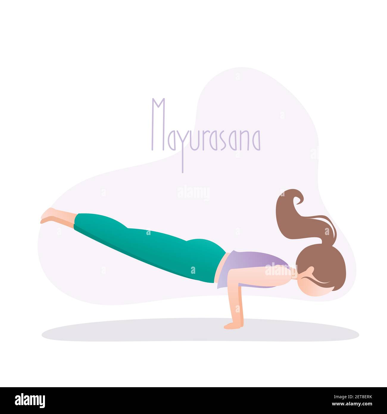 Girl doing yoga pose,Mayurasana or Peacock Pose is a hand-balancing ...