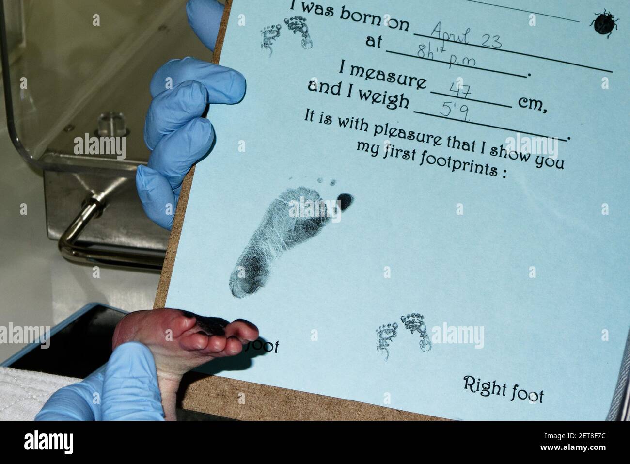 Baby footprint hi-res stock photography and images - Alamy