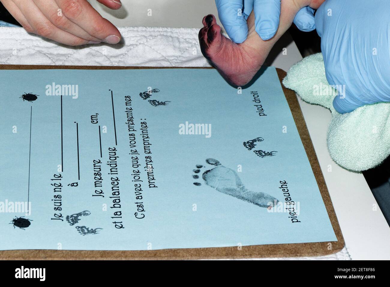 Baby footprint hi-res stock photography and images - Alamy