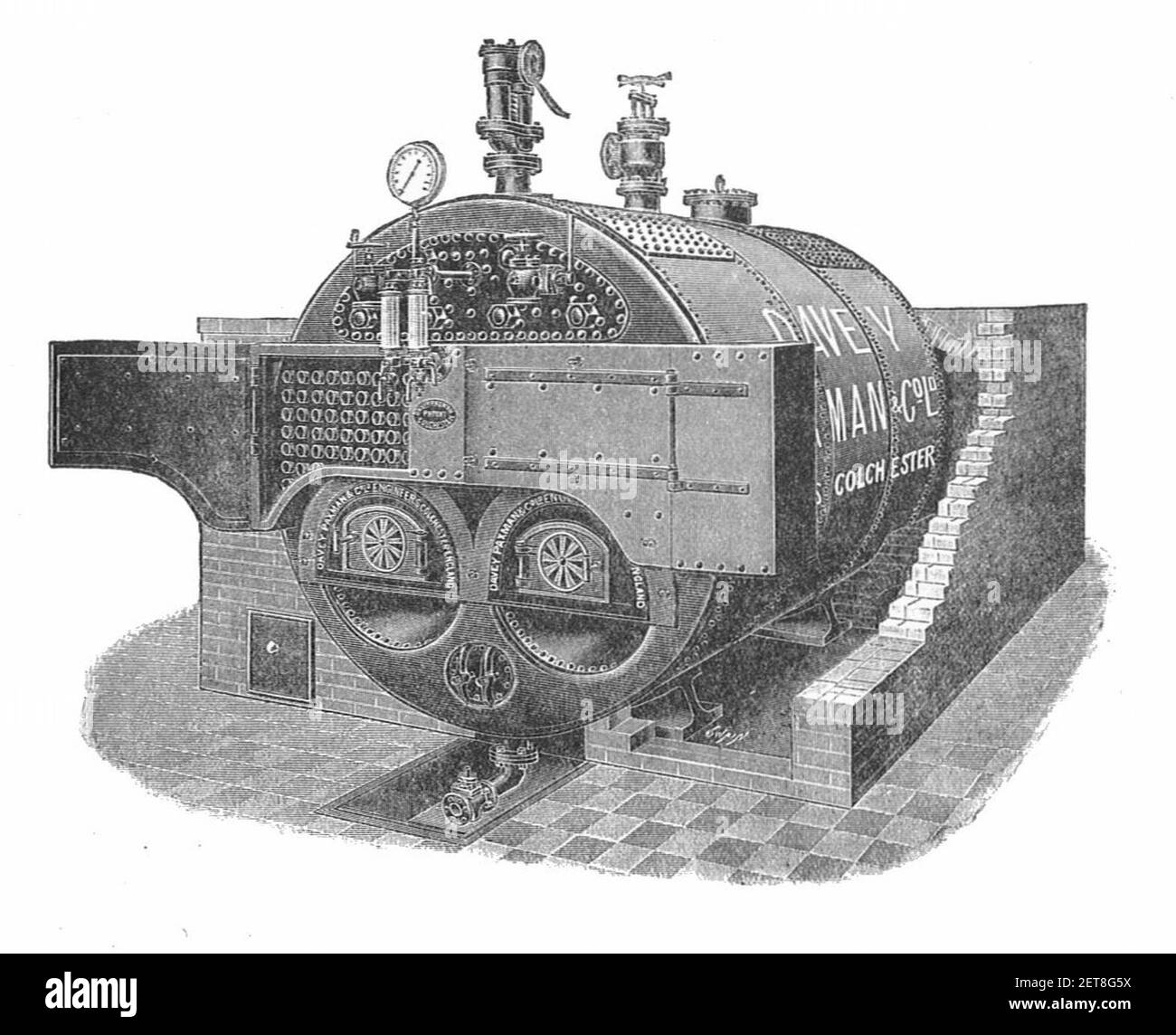 Paxman boiler (Rankin Kennedy, Modern Engines, Vol VI Stock Photo - Alamy