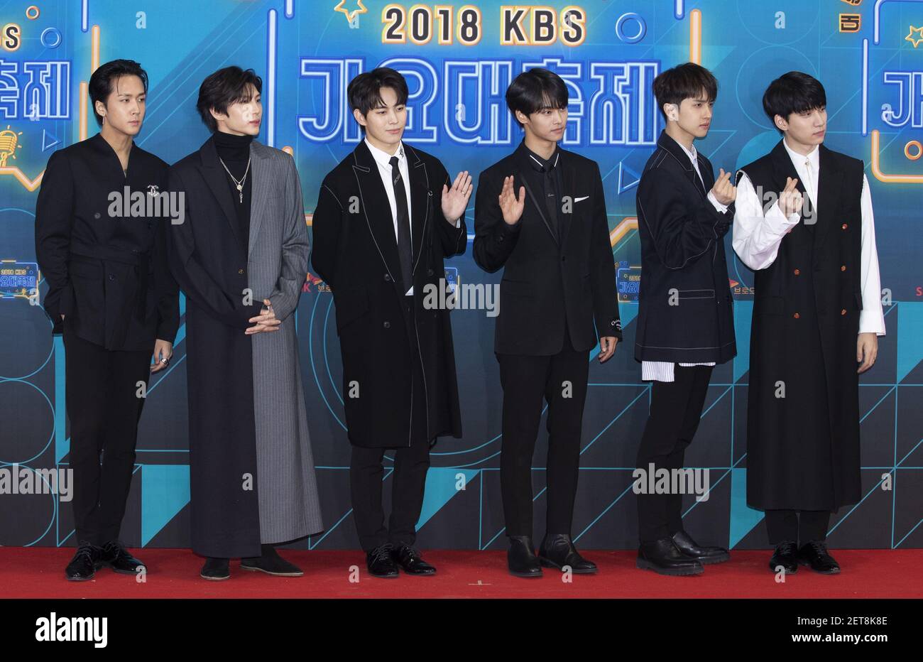 28 December 2018 - Seoul, South Korea : South Korean K-Pop boys group VIXX, attend a photo call ...