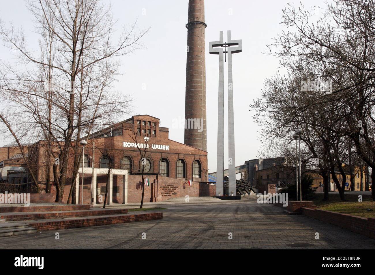 Poland, Katowice, Mine Wujek and Monument to the fallen miners, Silesia ...