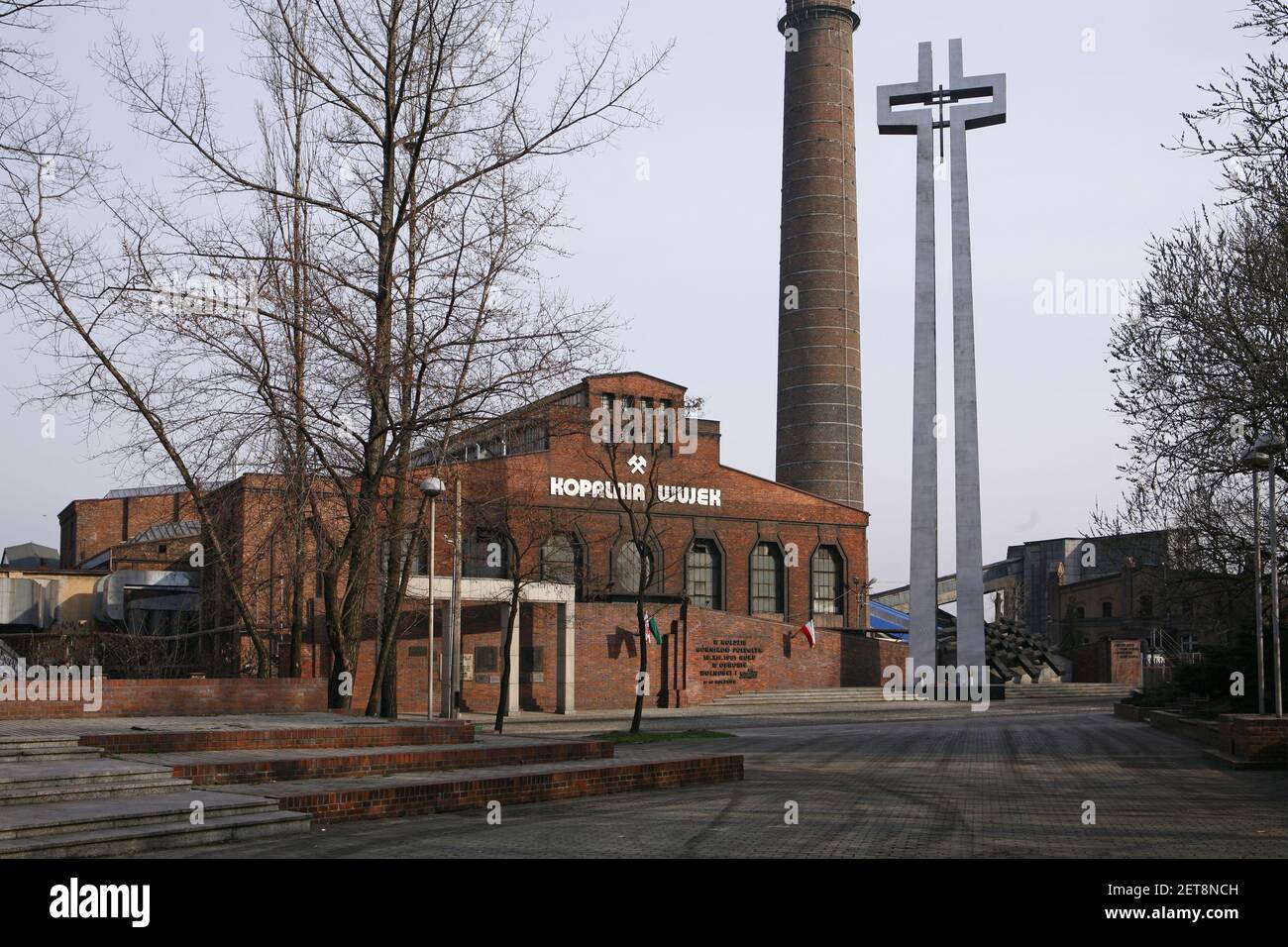 Poland, Katowice, Mine Wujek and Monument to the fallen miners, Silesia ...