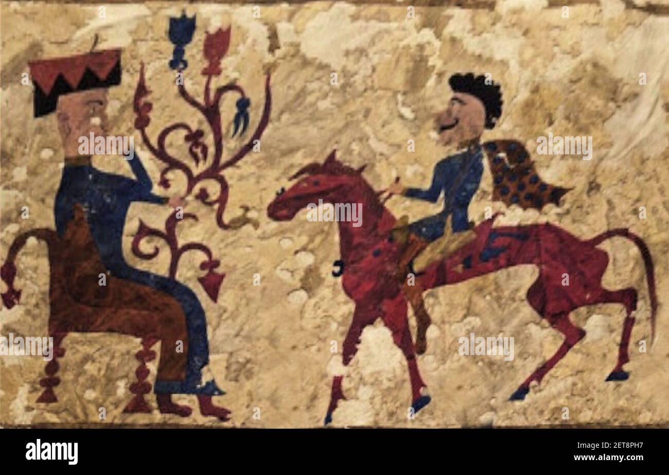 Pazyryk presentation scene Stock Photo - Alamy