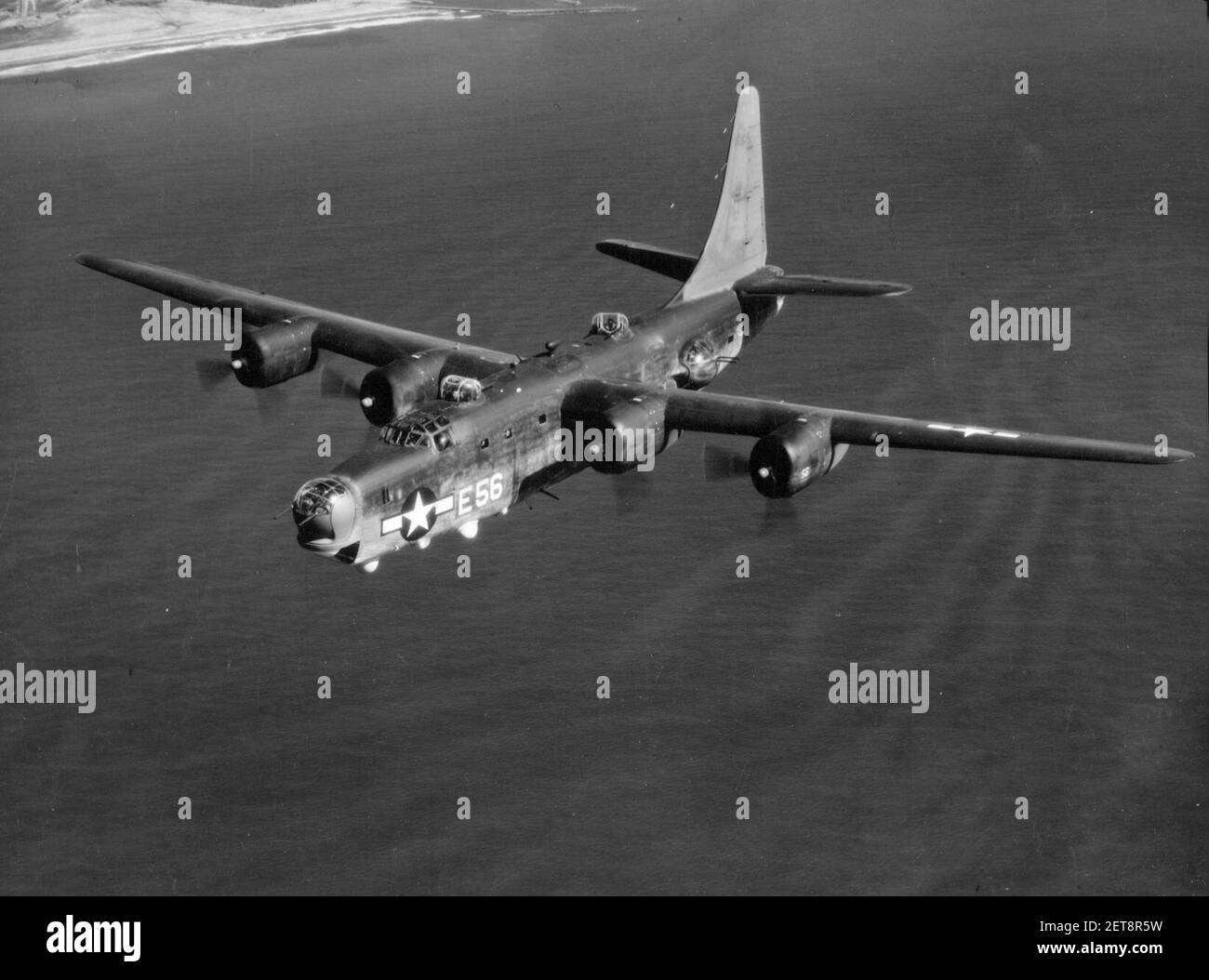 PB4Y-2 Privateer in flight 1945 front view Stock Photo - Alamy