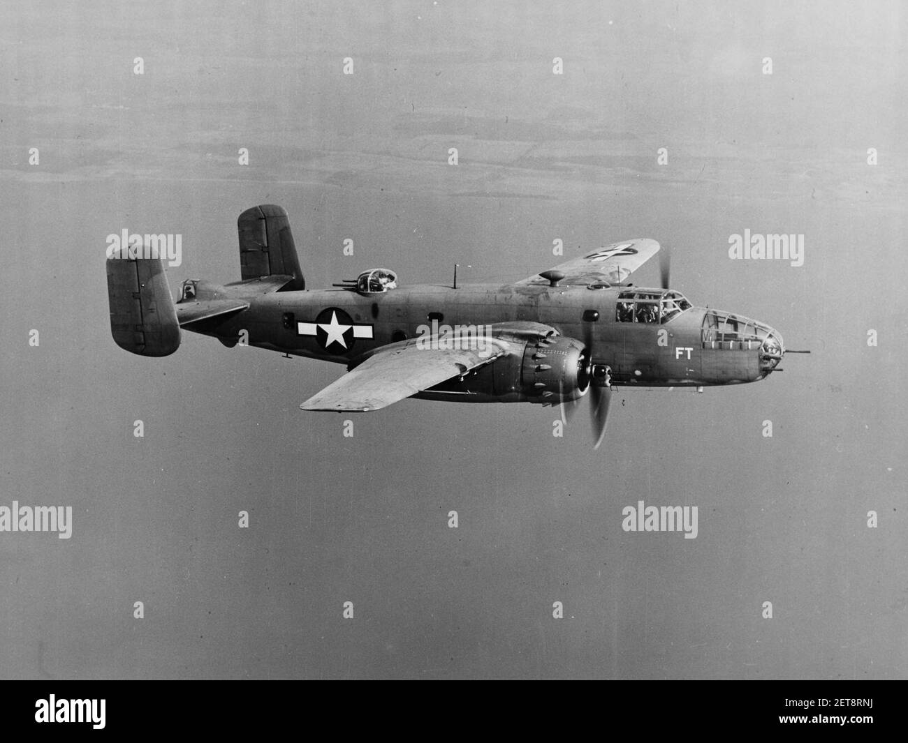 PBJ-1D Mitchell in flight near NAS Patuxent River in February 1944 ...