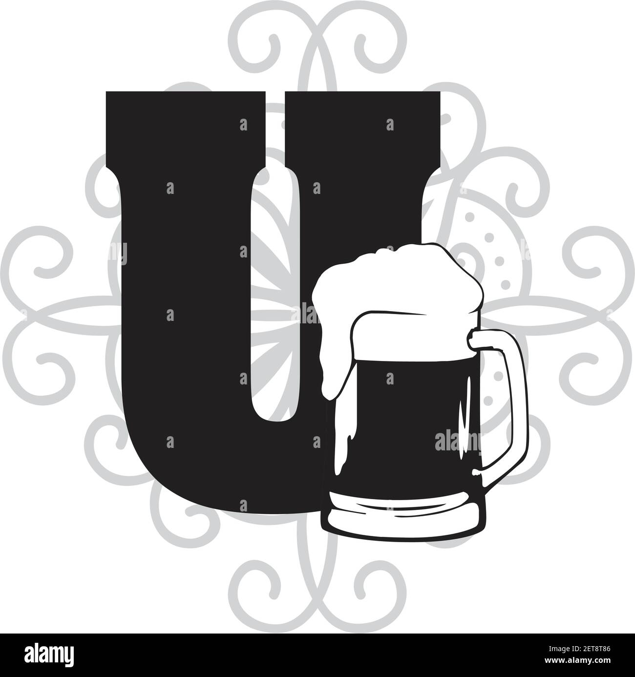 U beer logo hi-res stock photography and images - Alamy