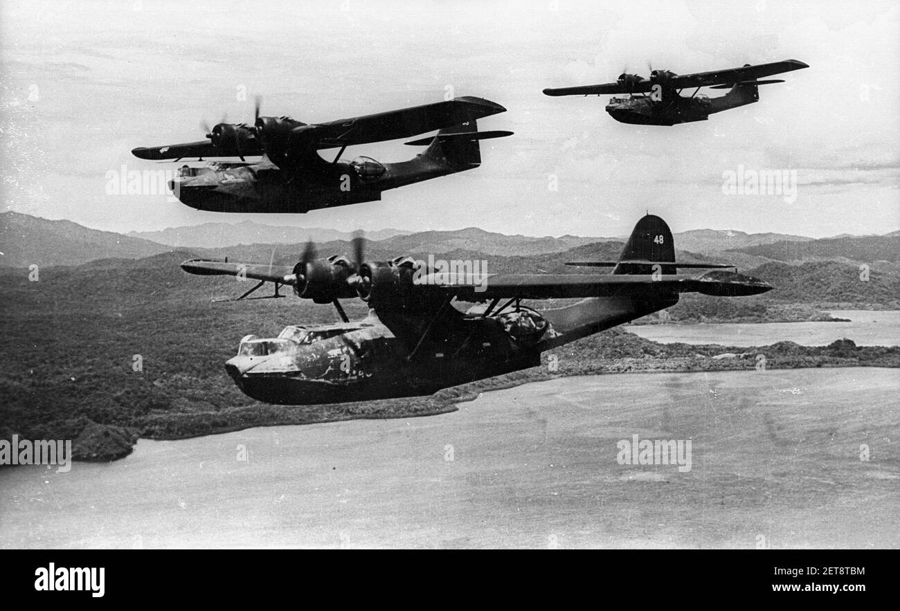 PBY-5A VP-52 Black Cat Dec 1943 Stock Photo - Alamy