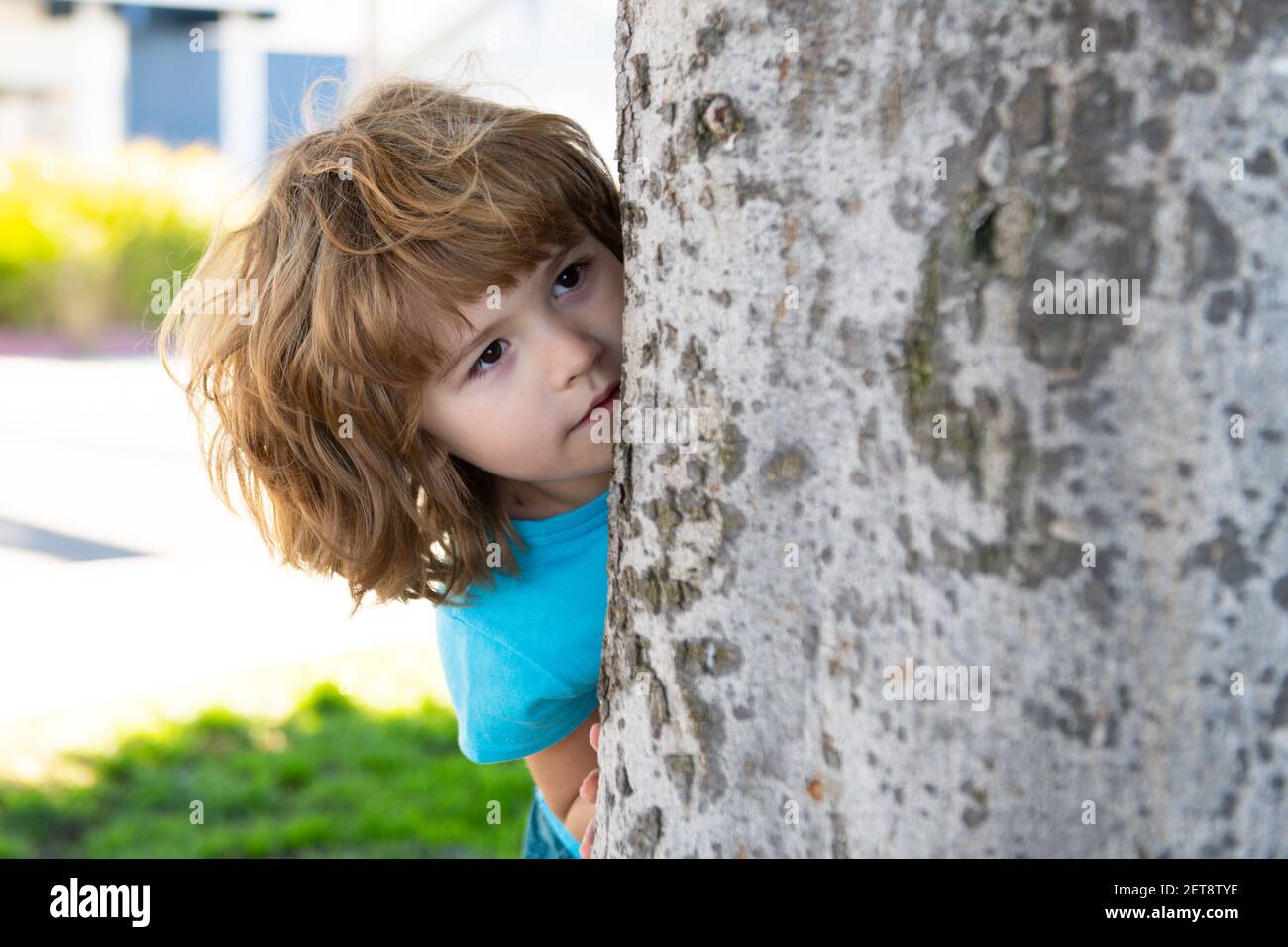 Kids Playing Hide And Seek High Resolution Stock Photography and Images ...