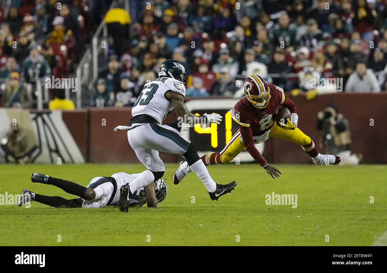 December 30, 2018: Washington Redskins QB #8 Josh Johnson is tripped up ...