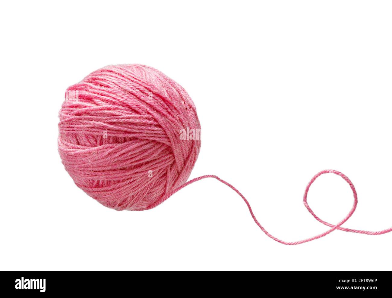 Ball of yarn isolated on white background. Woolen skeins of thread ...