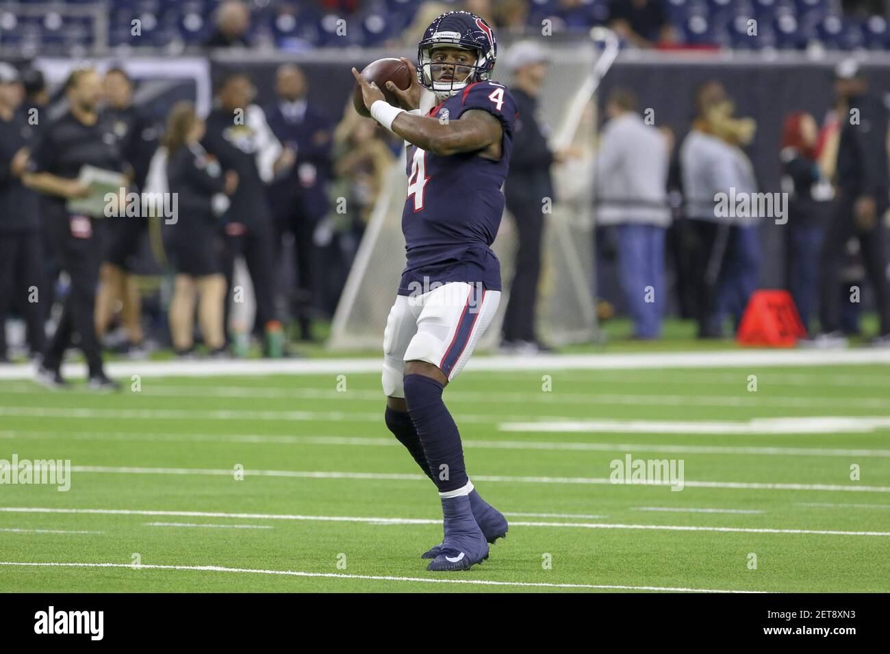 December 30, 2018: Houston Texans quarterback Deshaun Watson (4) warms ...