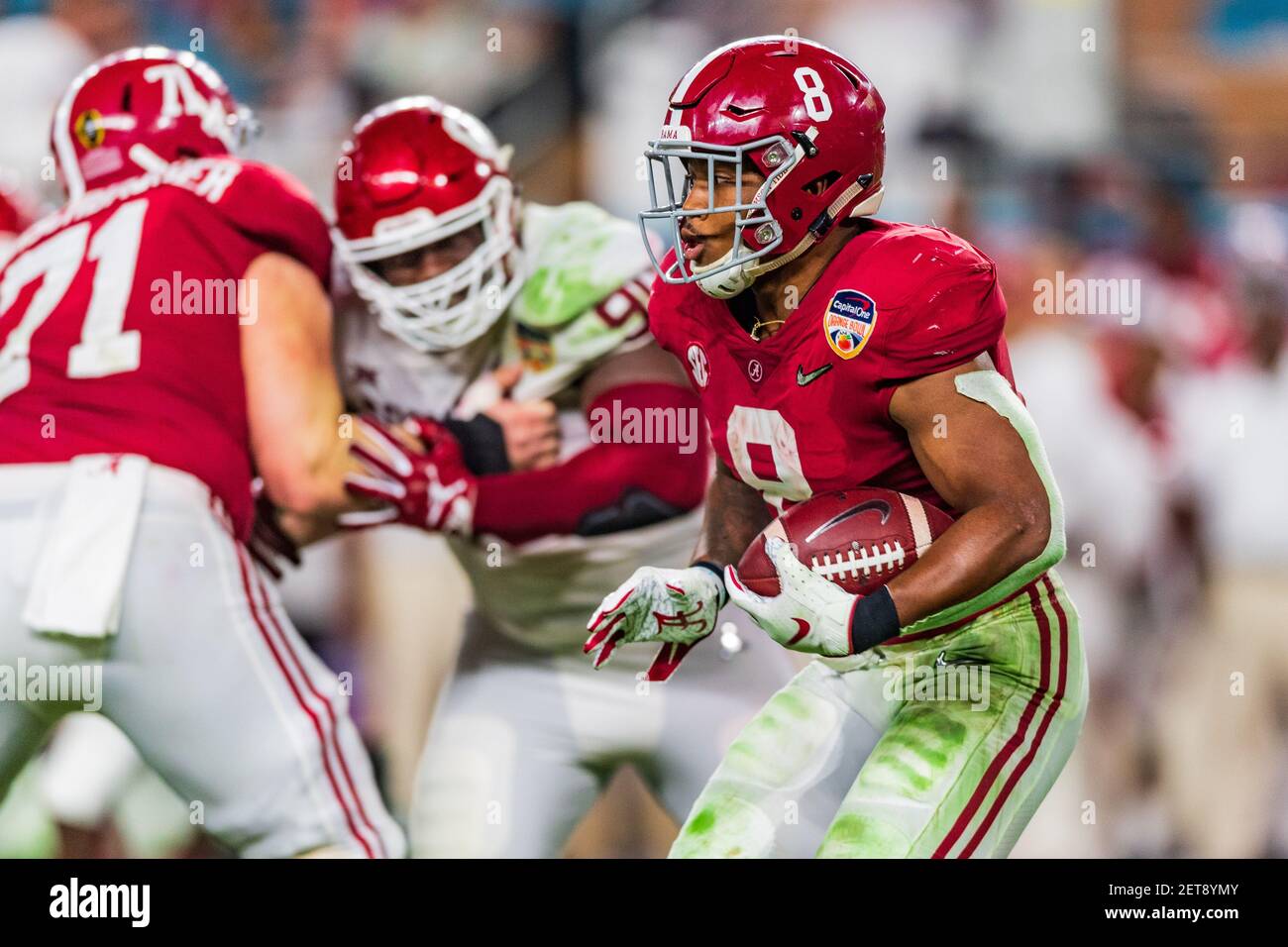 Alabama Crimson Tide running back Josh Jacobs (8) during the Capital ...