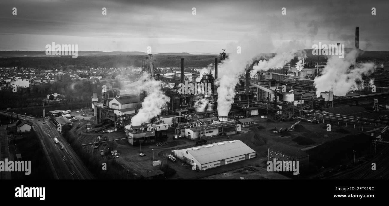 Industrial site for steel production Stock Photo - Alamy