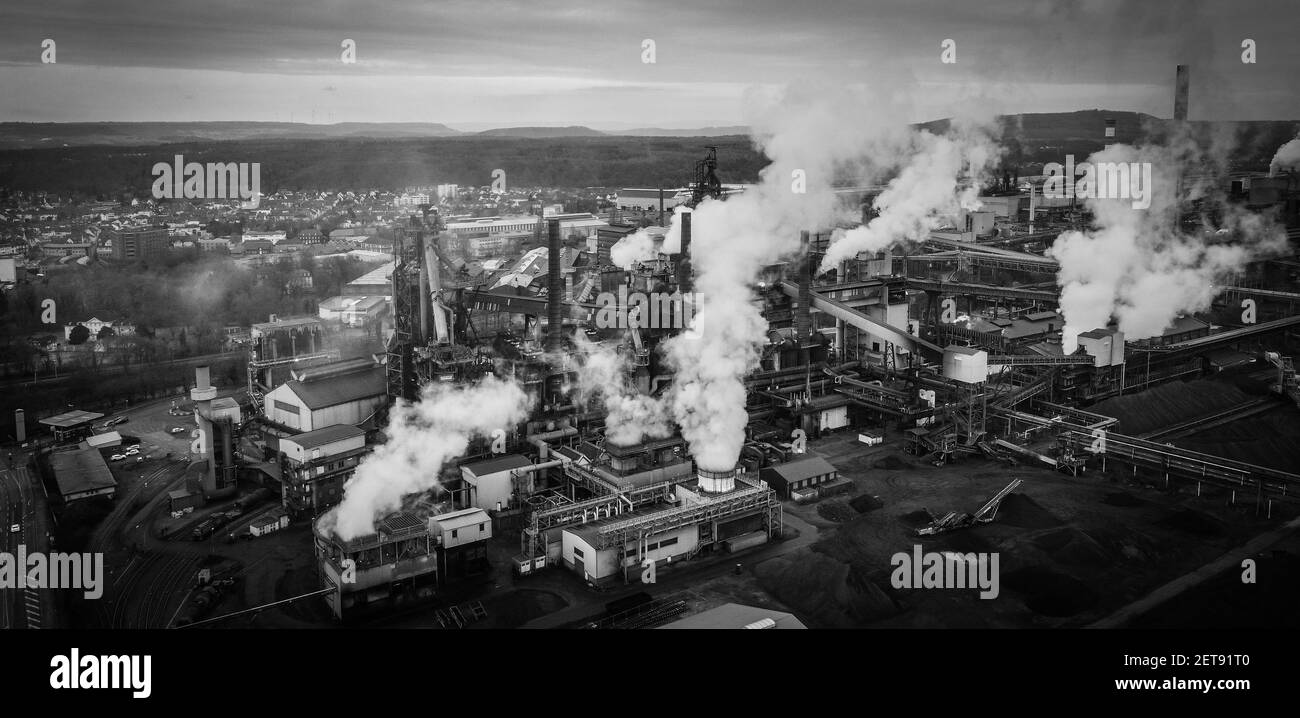 Industrial site for steel production Stock Photo - Alamy
