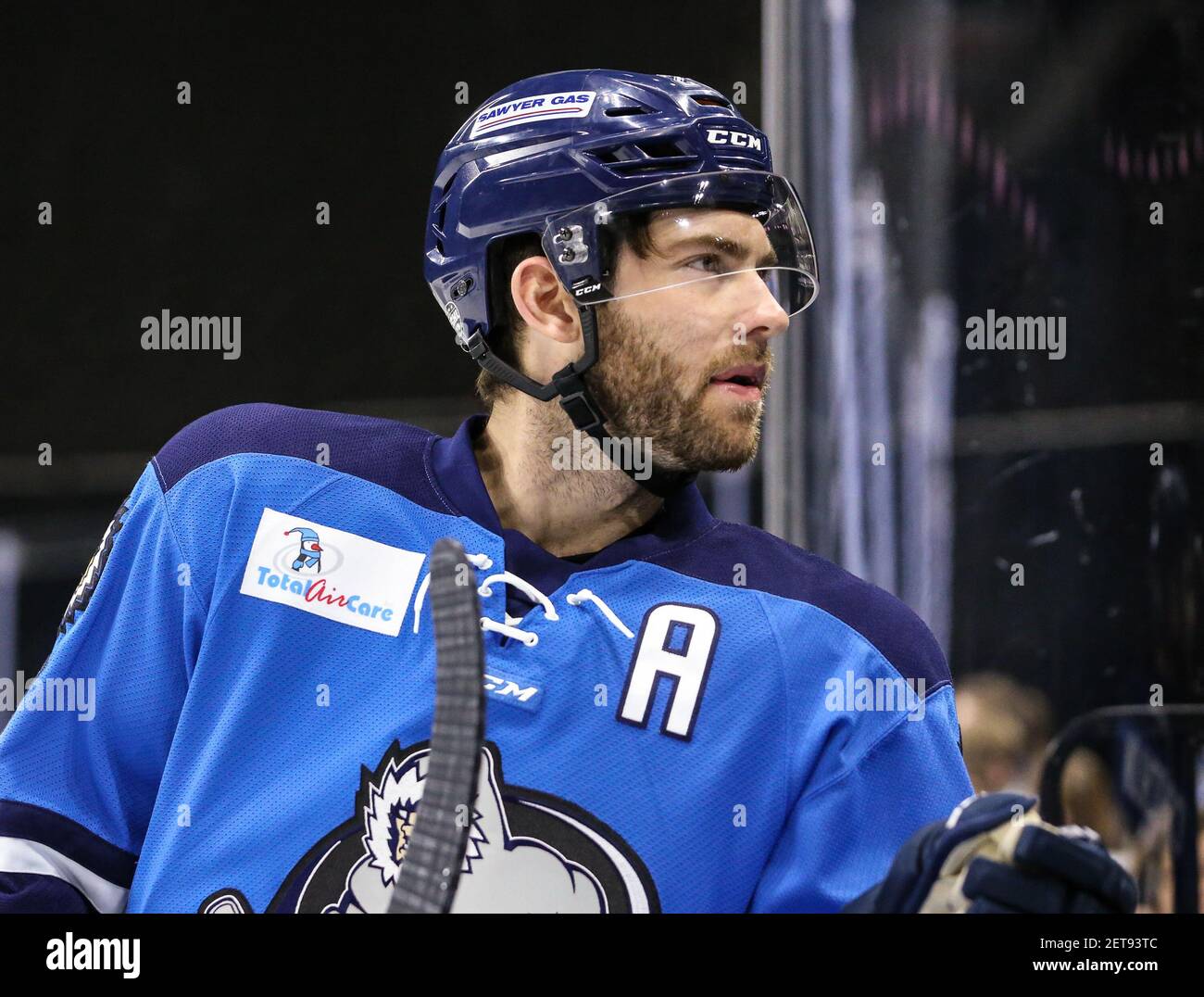 Jacksonville Icemen forward Cameron Critchlow (23) during warm-ups ...