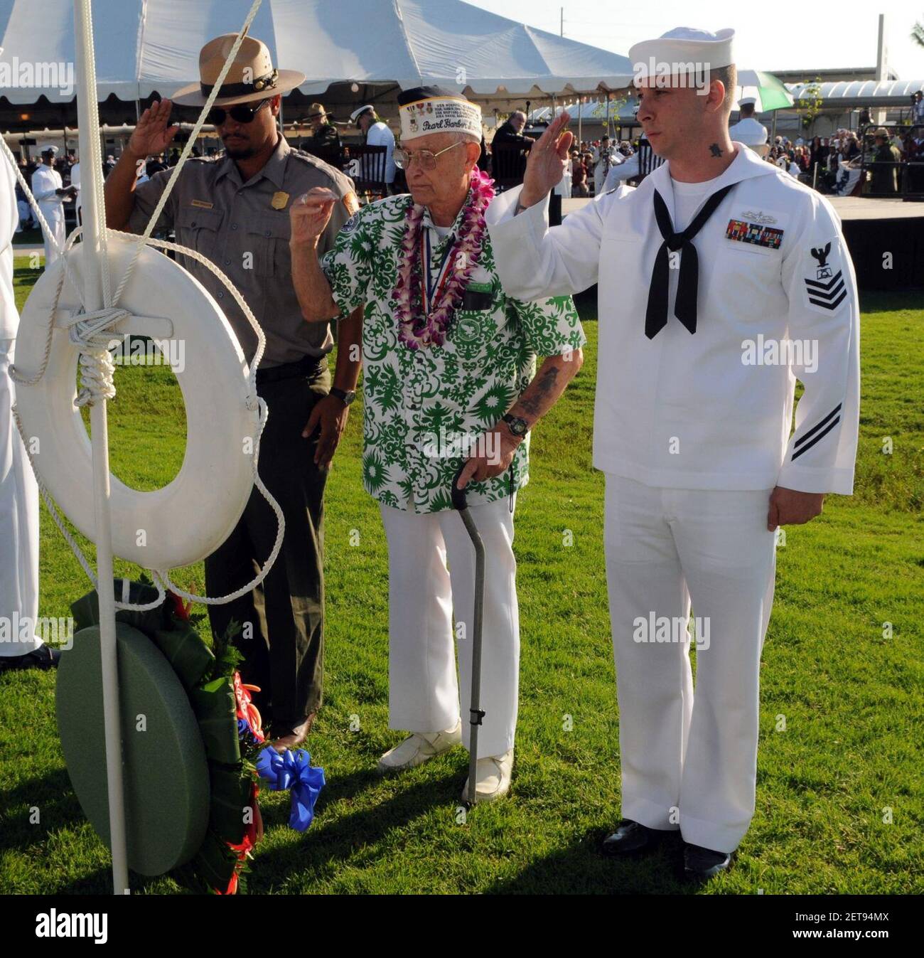Pearl Harbor memorial ceremony Stock Photo - Alamy