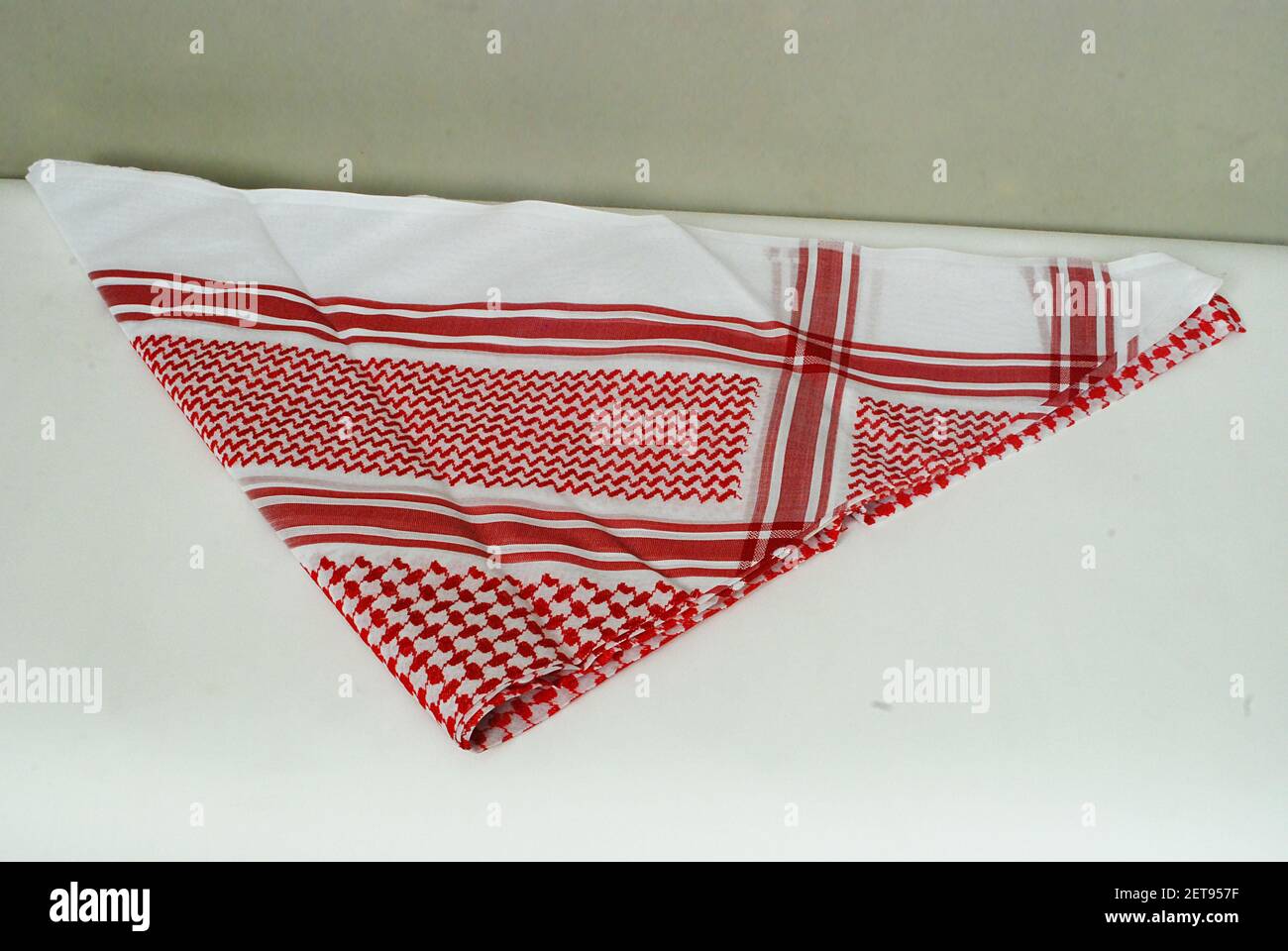 Arabic traditional clothing accessory Shemagh on white background ...