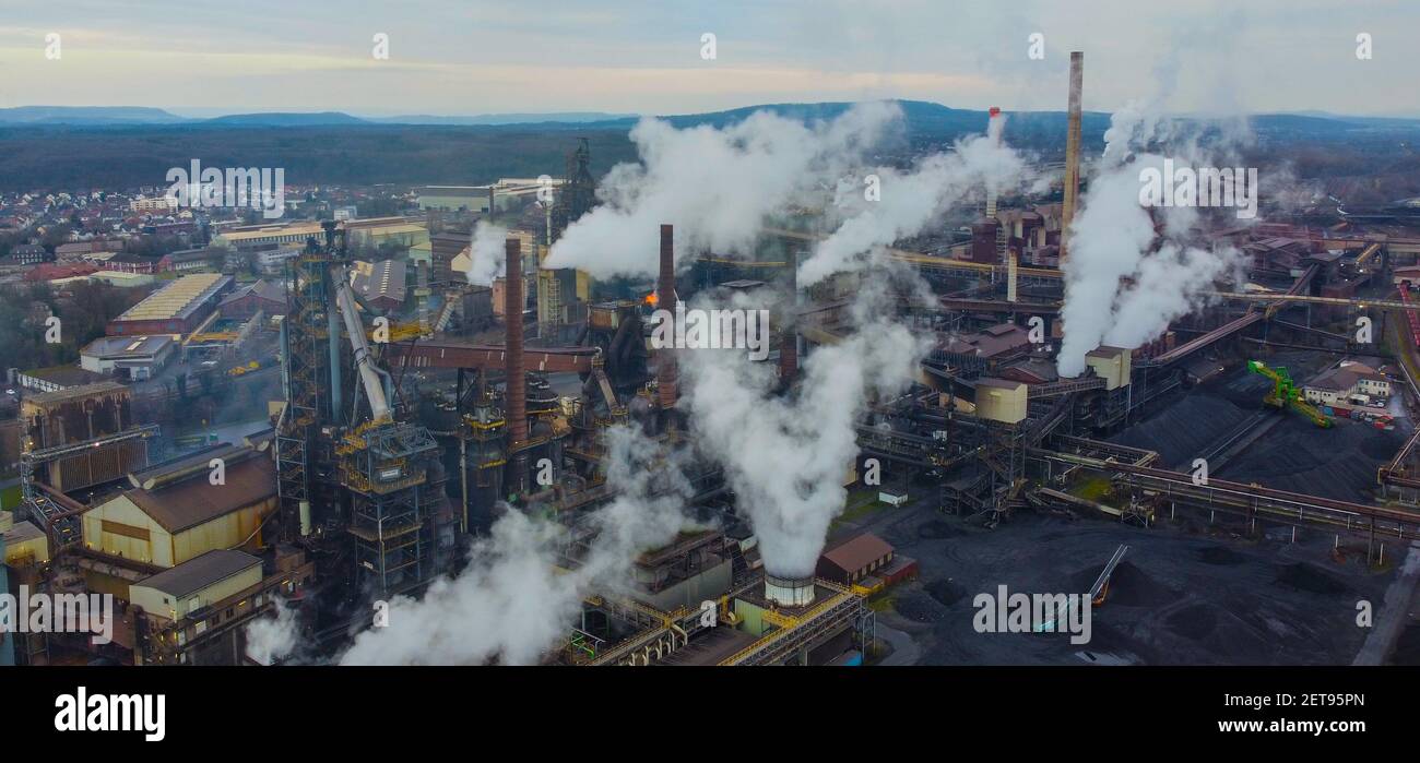 Amazing view over an industrial plant Stock Photo - Alamy