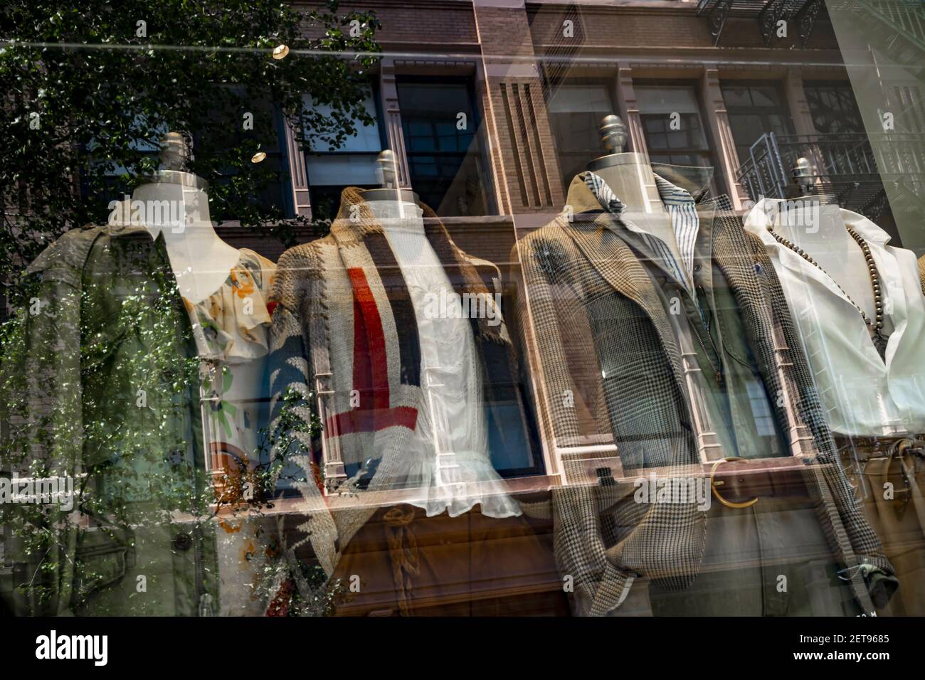Window display in front of the Ralph Lauren store in the Soho ...