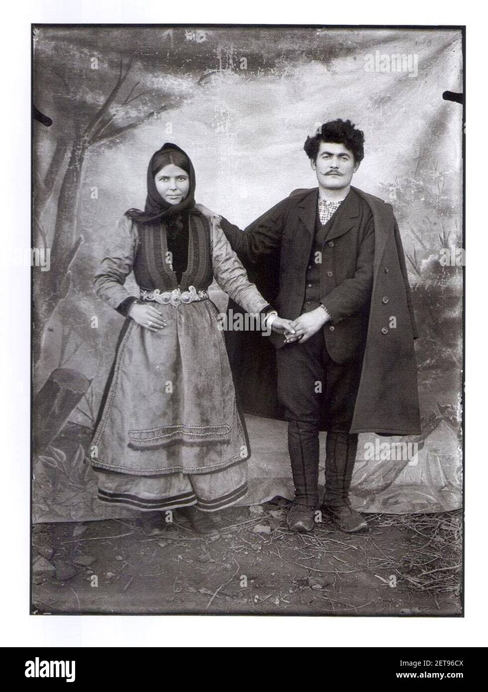 Peasant Couple from Kastoria Region by Leonidas Papazoglou Stock Photo ...
